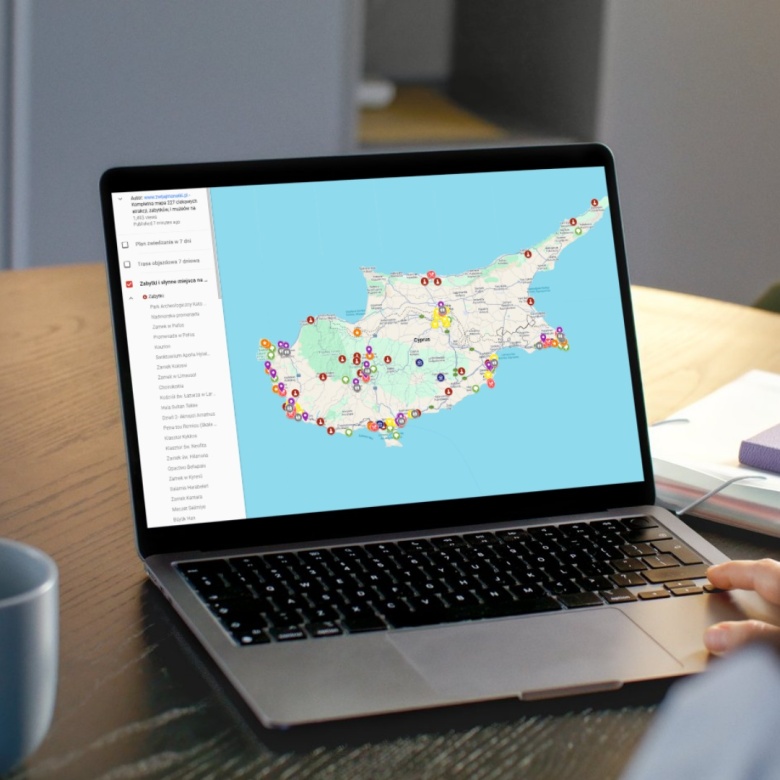 Cypr - mega mapa 225 atrakcji turystycznych